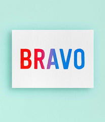 Carte simple Bravo – Letterpress de Paris